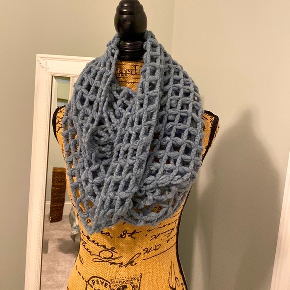 Evelyn K | Accessories | Evelyn K Infinity Open Weave Scarf Greygreen ...